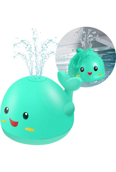 Bebek Banyo Oyuncakları LED Balina Parlayan Su Püskürtme Oyuncakları(Yurt Dışından)