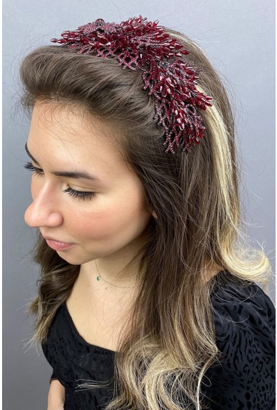 Limelia Bordo Alya Kına Gelin Tacı Limelia Bordo Alya Kına Gelin Tacı