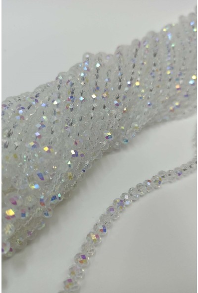 Limelia Işıltılı Beyaz Kristal Boncuk 6 mm Limelia Işıltılı Beyaz Kristal Boncuk 6 mm