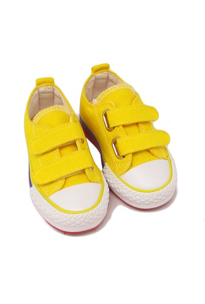 Kanuga MAGL1202 Sarı Çocuk Çift Cırtlı Converse