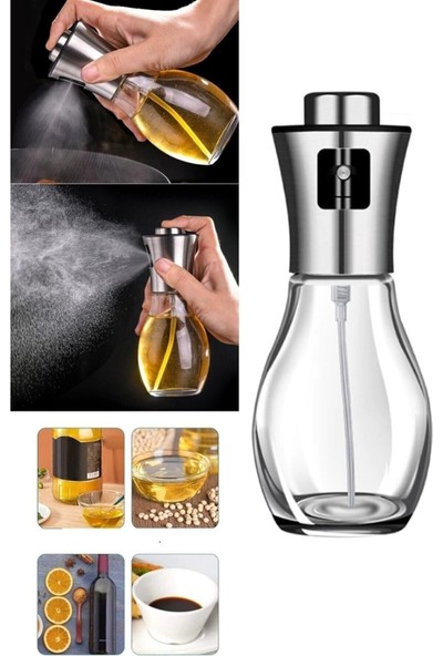 Pratik 200ML Cam Püskürtmeli Sprey Yağdanlık Püskürtmeli Yağ Sirke Şişesi Sprey Püskürtücü- 1 Adet Pratik 200ML Cam Püskürtmeli Sprey Yağdanlık Püskürtmeli Yağ Sirke Şişesi Sprey Püskürtücü- 1 Adet