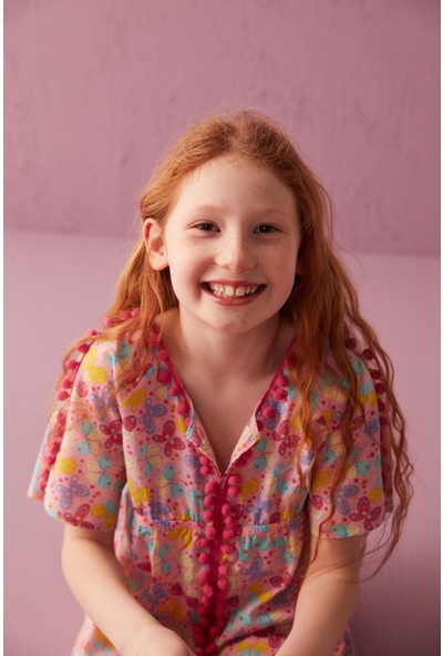 Penti Çok Renkli Kız Çocuk Papillon Kaftan