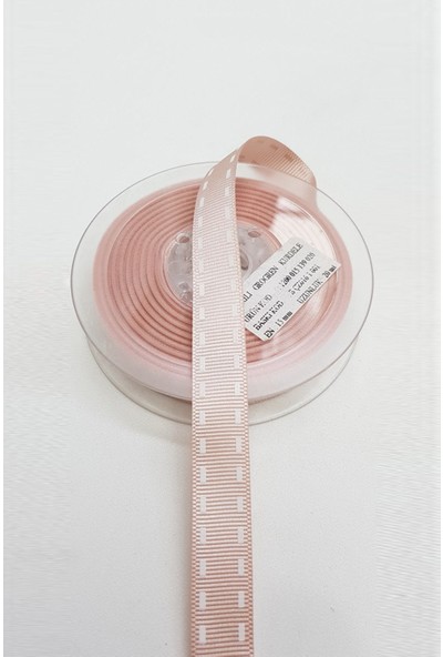 Çay Gül Rengi Grogren Kurdele Bebek Temalı 1,5 cm