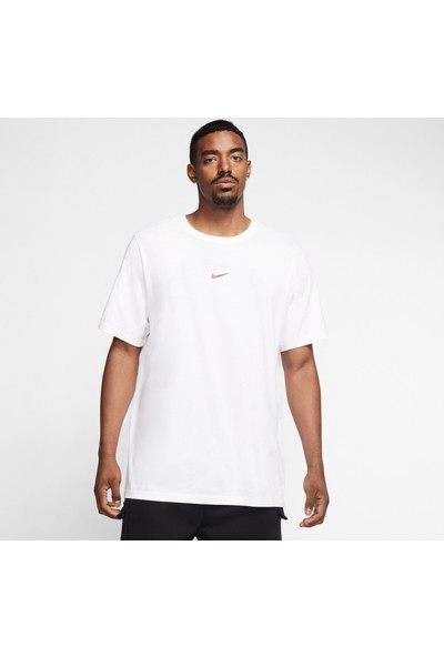 Outlet Bul Beyaz Renk Oversize Pamuk Kabartma Desenli Oversize Tshirt