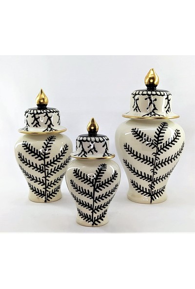 Melodi Aksesuar Dekoratif Seramik 3'lü Küp