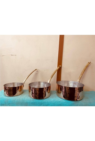 Qpazar Bakır 3lü Fransız Kırmızı Tava Takımı No 04