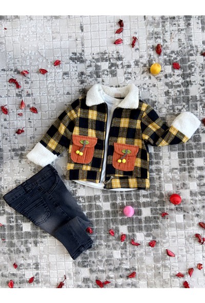 Online Sepetinde Sarı Ekose Kız Üçlü Takım Online Sepetinde Sarı Ekose Kız Üçlü Takım