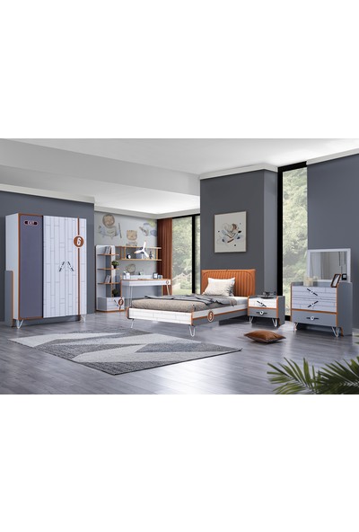 Setay Planör Çocuk Odası Takımı - Dolap Karyola Çalışma Masası Şifonyer Kitaplık Komodin Setay Planör Çocuk Odası Takımı - Dolap Karyola Çalışma Masası Şifonyer Kitaplık Komodin