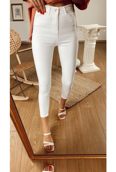 Buum Fashion Beyaz Yüksek Bel Toparlayıcı Iç Göstermeyen Skinny Jean Buum Fashion Beyaz Yüksek Bel Toparlayıcı Iç Göstermeyen Skinny Jean
