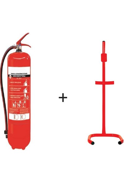 Kkdavm 6 kg Tozlu Yangın Söndürme Tüpü Ruhsata Uygun+Yangın Söndürme Tüpü Askılığı Sehpa Kkdavm 6 kg Tozlu Yangın Söndürme Tüpü Ruhsata Uygun+Yangın Söndürme Tüpü Askılığı Sehpa