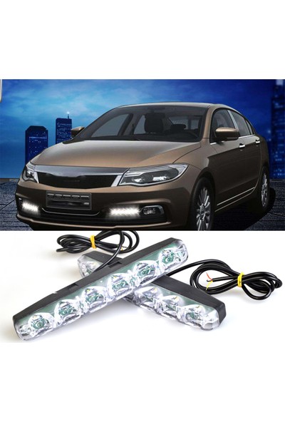 ŞüsCarOto Aksesuar Kayar Sinyalli 6 Ledli Gündüz Farı Gündüz Ledi Drl LED Lamba 18W Su Geçirmez Sarı Beyaz ŞüsCarOto Aksesuar Kayar Sinyalli 6 Ledli Gündüz Farı Gündüz Ledi Drl LED Lamba 18W Su Geçirmez Sarı Beyaz