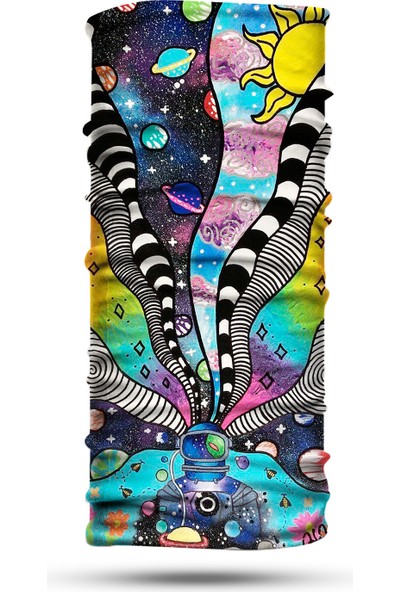 Dair Aksesuar Uzay Graffiti Desenli Motosiklet Buff Boyunluk Bandana Dair Aksesuar Uzay Graffiti Desenli Motosiklet Buff Boyunluk Bandana