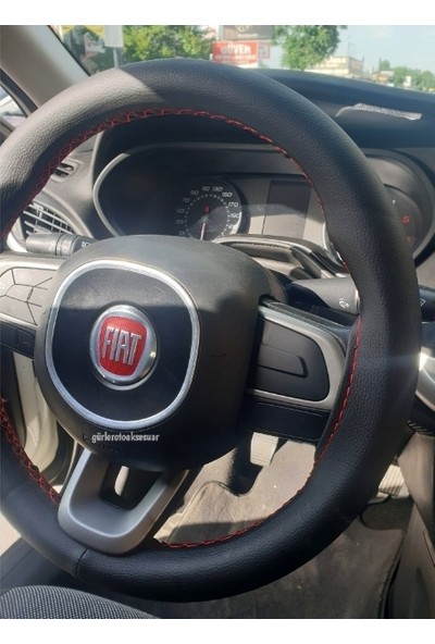 Fiat Egea Dikmeli Direksiyon Kılıfı Kırmızı Ipli ( 38CM×11CM ) Fiat Egea Dikmeli Direksiyon Kılıfı Kırmızı Ipli ( 38CM×11CM )