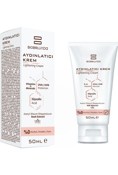 Biobellinda Aydınlatıcı Krem 50 ml | Vitaminli & Mineralli Beyazlaştırıcı Biobellinda Aydınlatıcı Krem 50 ml | Vitaminli & Mineralli Beyazlaştırıcı