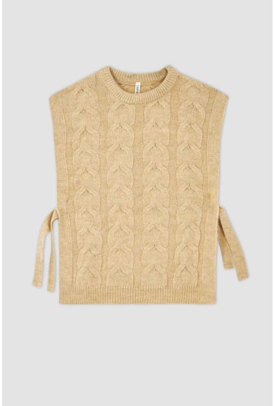 DeFacto Kız Çocuk Regular Fit Triko Süveter X9524A622WN