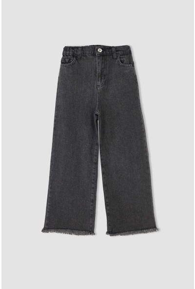 DeFacto Kız Çocuk Geniş Paça Jean Pantolon V4325A622AU DeFacto Kız Çocuk Geniş Paça Jean Pantolon V4325A622AU