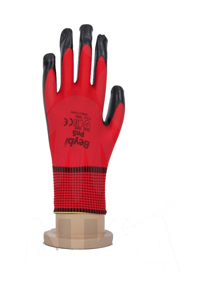 Beybi Pn5 Kırmızı Siyah Iş Eldiveni (12 Çift) No:10