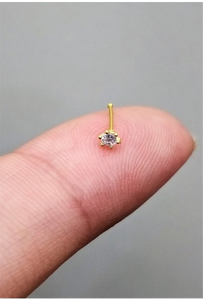 Tükkan Accessories 925 Ayar Zirkon Taş Gold Kaplama Hızma