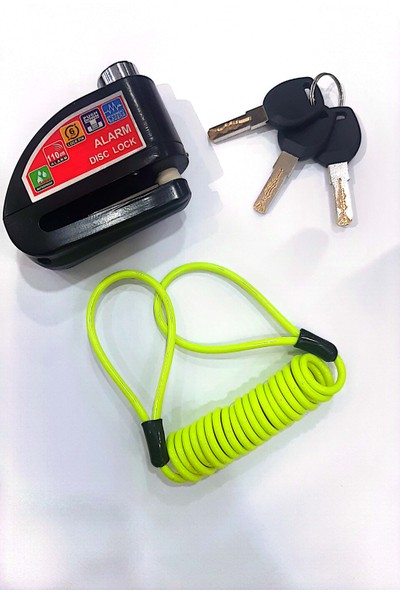 Kuzey Motor Swan Alarmlı Disk Kilit Kablolu Siyah Kuzey Motor Swan Alarmlı Disk Kilit Kablolu Siyah