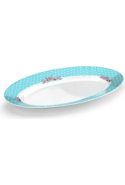 Melamin Kayık Tabak Desenli 18X30 cm