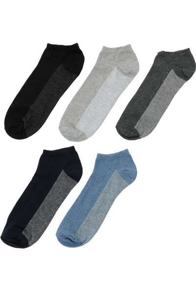 Down Stripe 5 Li Ptk-M 2f Mavi Erkek 5'li Patik Çorap