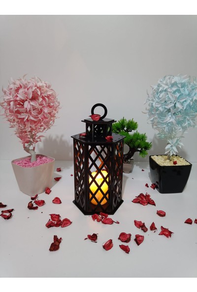 Canlı Tahtam Ahşap 6 Gen Dekoratif Siyah Mumluk Canlı Tahtam Ahşap 6 Gen Dekoratif Siyah Mumluk