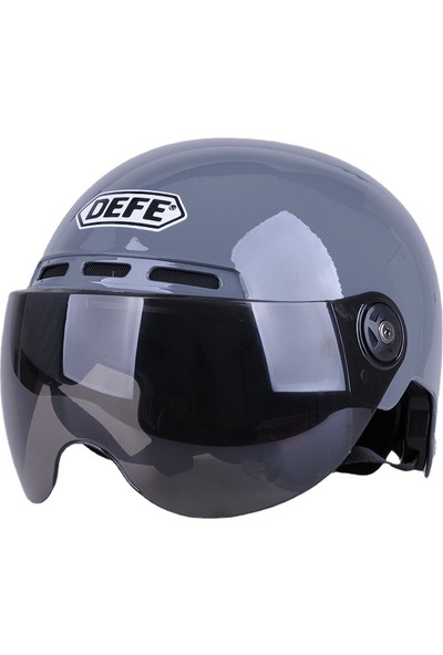 Dlloer Yarım Motosiklet Kaskı - Kül (Yurt Dışından)