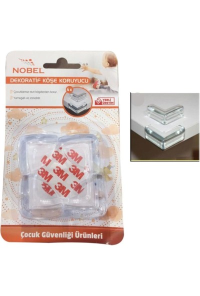 Dekoratif Köşe Koruyucu Bebek Güvenlik Emniyet (4'lü Paket)