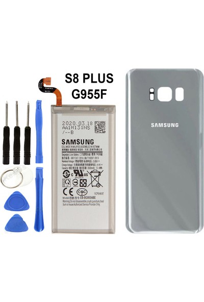 Ceyker GSM Samsung Galaxy S8+ Plus G955F Batarya Pil EB-BG955ABE + Arka Kapak Batarya Pil Kapağı Cam + Tamir Seti Ceyker GSM Samsung Galaxy S8+ Plus G955F Batarya Pil EB-BG955ABE + Arka Kapak Batarya Pil Kapağı Cam + Tamir Seti