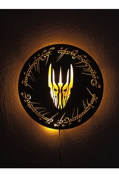 Yüzüklerin Efendisi Sauron LED Işıklı Duvar Tablosu Yüzüklerin Efendisi Sauron LED Işıklı Duvar Tablosu