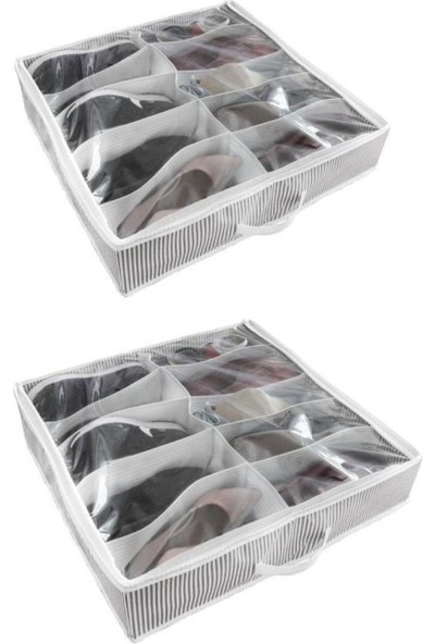 Digithome 2'li Ayakkabı Saklama ve Taşıma Çantası Gri 58X58X12 cm - 9570 Digithome 2'li Ayakkabı Saklama ve Taşıma Çantası Gri 58X58X12 cm - 9570