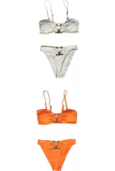 2 Paket Bikini Seti Strappy Yastıklı Tang Mayo 2 Paket Bikini Seti Strappy Yastıklı Tang Mayo