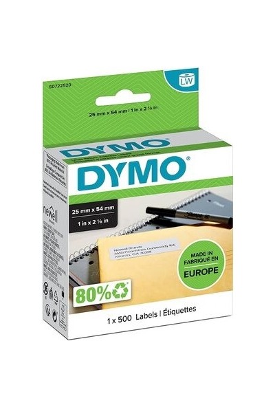 Dymo S0722520 Lw Iade Adres Etiketi 25X54MM LW550 Uyumlu Dymo S0722520 Lw Iade Adres Etiketi 25X54MM LW550 Uyumlu