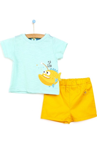 Hellobaby Basic Keylines Erkek Bebek Tshirt-Şort Takım Hellobaby Basic Keylines Erkek Bebek Tshirt-Şort Takım