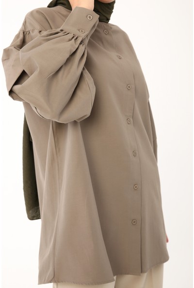 ALLDAY Büzgü Kol Detaylı Gömlek Tunik