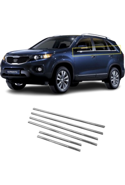 A&G Tuning Kia Sorento Krom Cam Çıtası 6 Parça 2009-2015 Arası P.çelik A&G Tuning Kia Sorento Krom Cam Çıtası 6 Parça 2009-2015 Arası P.çelik