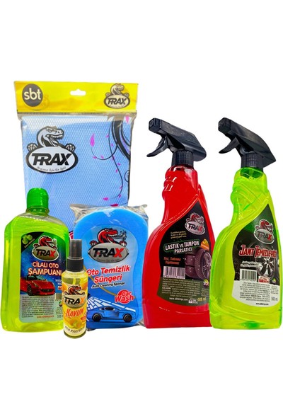 Trax Lastik Parlatıcı-Jant Temizleyici-Cilalı Oto ŞAMPUANI-50X70 Bez-Kavun Koku-Araç Yıkama Süngeri Trax Lastik Parlatıcı-Jant Temizleyici-Cilalı Oto ŞAMPUANI-50X70 Bez-Kavun Koku-Araç Yıkama Süngeri