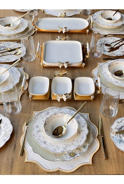 Rossev Yemek Takımı Dorati 86 Parça 6 Kişilik