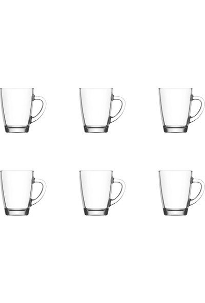Kulplu Cam Bardak 250CC 6'lı