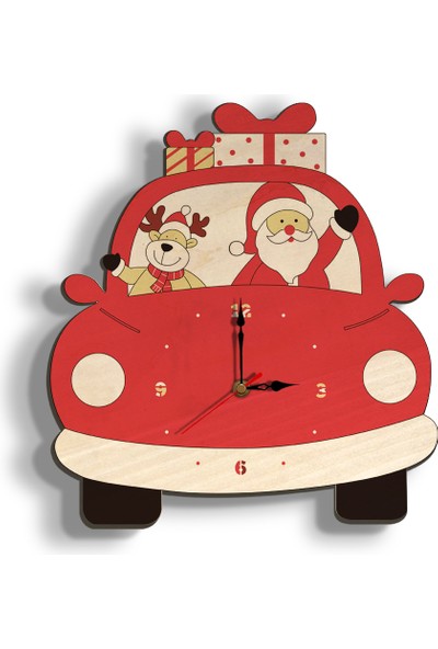 Top Pet Noel Günü Ahşap Saat Duvar Saati Noel Baba Geyik Ev (Yurt Dışından) Top Pet Noel Günü Ahşap Saat Duvar Saati Noel Baba Geyik Ev (Yurt Dışından)