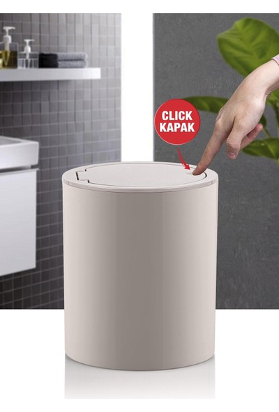 Okyanus Home Vizon Click Kapak Yuvarlak Çöp Kovası Okyanus Home Vizon Click Kapak Yuvarlak Çöp Kovası
