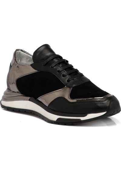 Tergan Siyah Deri-Vegan Kadın Ayakkabı 65439A23