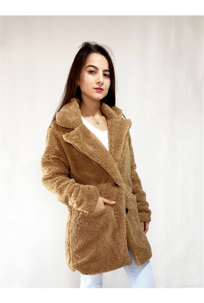 Online Sepetinde Kadın Astarlı Peluş Kaban Açık Kahve Online Sepetinde Kadın Astarlı Peluş Kaban Açık Kahve
