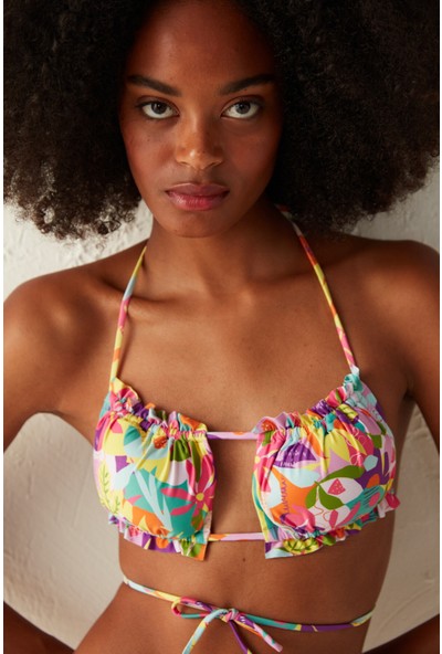 Penti Çok Renkli Laguna Strapless Bikini Üstü Penti Çok Renkli Laguna Strapless Bikini Üstü
