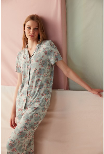 Penti Duman Floral Morning Pantolon Pijama Takımı