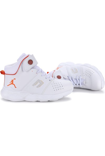 Darklow Cll-Rio1 Günlük Spor Çocuk Basketbol Ayakkabısı Beyaz-Turuncu Darklow Cll-Rio1 Günlük Spor Çocuk Basketbol Ayakkabısı Beyaz-Turuncu