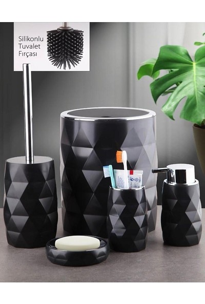 Nonni Home Art Kırılmaz Akrilik Ultra Lüx 5 Parça Banyo Seti