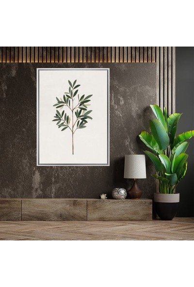 Giyense Beyaz Çerçeveli Dekoratif Duvar Tablosu