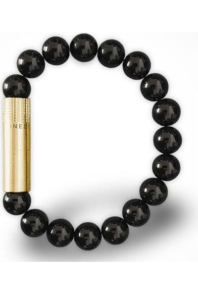 Les Fines Lames Punch Bileklik Brass Oniks - M Les Fines Lames Punch Bileklik Brass Oniks - M