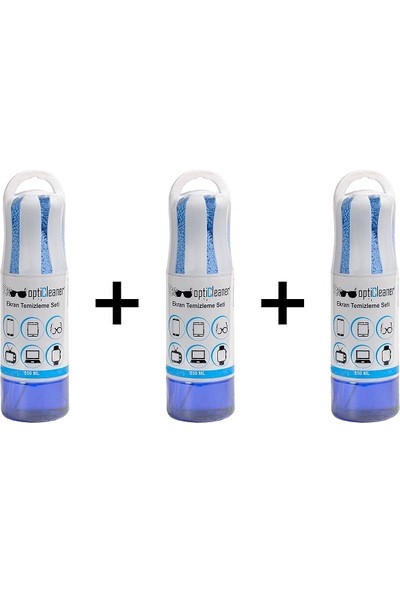 Opticleaner Ekran Temizleme 150ML*3 Ad. Ledtv LCD Tv Bilgisayar Laptop Cep Telefon Tablet Temizleme Opticleaner Ekran Temizleme 150ML*3 Ad. Ledtv LCD Tv Bilgisayar Laptop Cep Telefon Tablet Temizleme